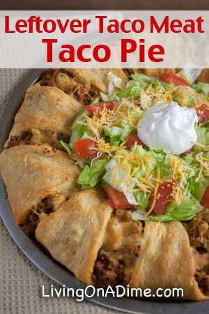 Taco Pie Recipe - Use That Leftover Taco Meat!