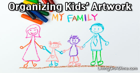 Organizing Kids' Artwork - Living On A Dime
