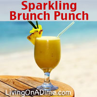 Sparkling Brunch Punch - Living On A Dime
