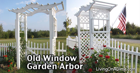 Garden Arbors Made From Recycling Old Windows - Living On A Dime