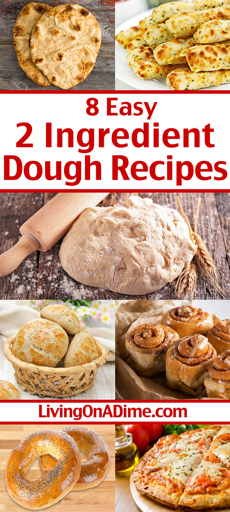 Easy 2 Ingredient Dough Recipes - Cinnamon Rolls, Pizza, Bagels & More ...