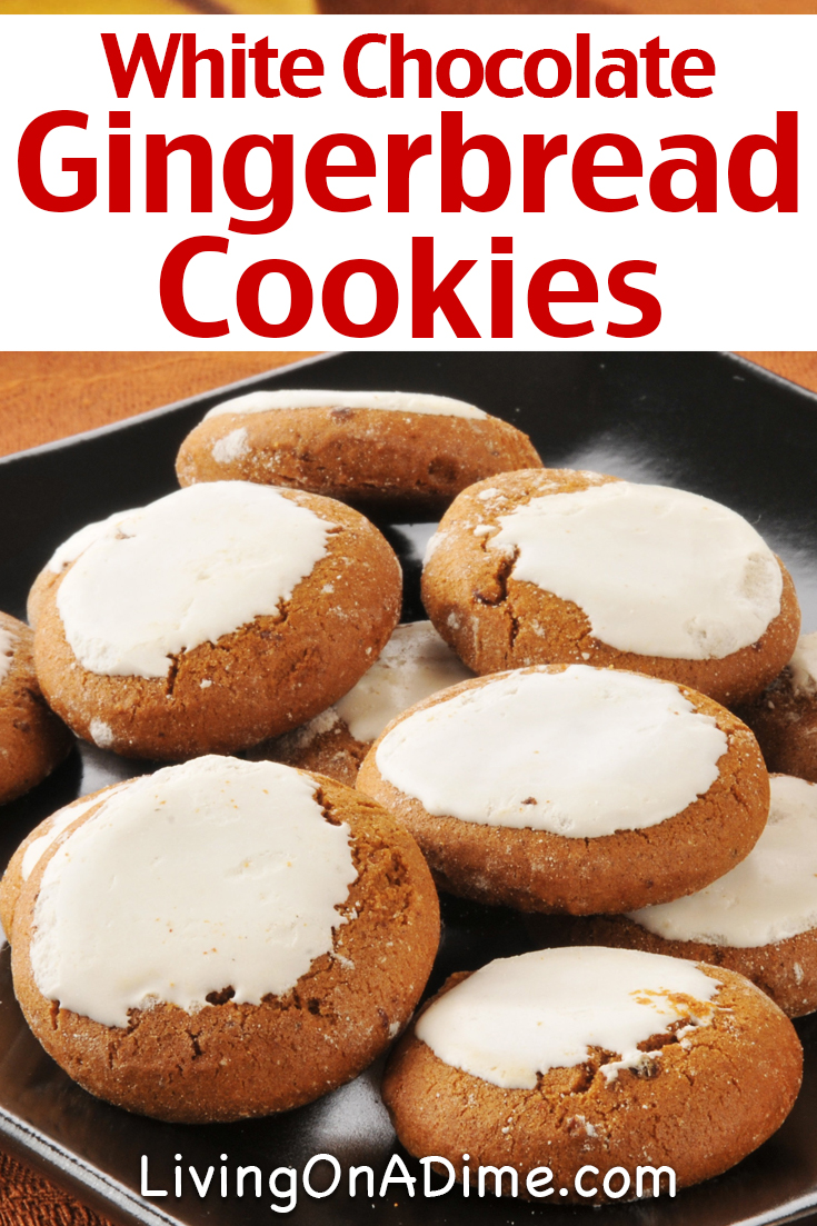White Chocolate Topped Gingerbread Cookies Recipe